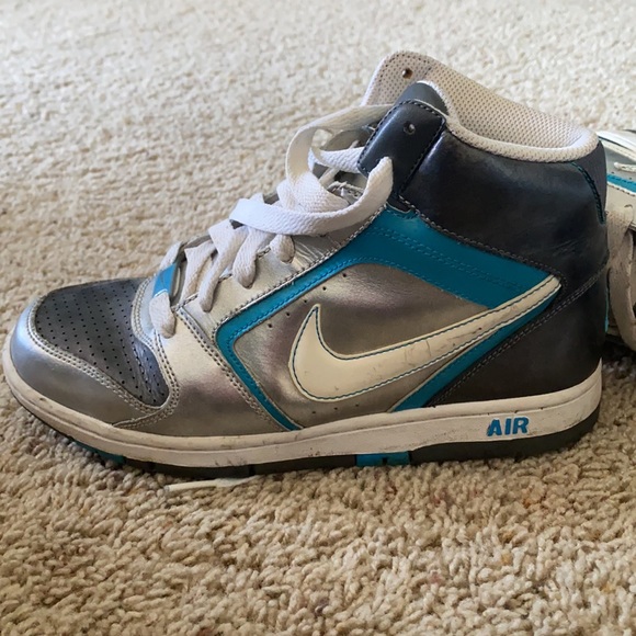 Nike | Shoes | Vintage Blue And Silver Nike Airforces | Poshmark